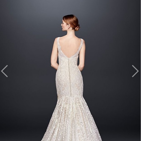 Oleg Cassini | Dresses | Lace Trumpet Oleg Cassini Wedding Dress | Poshmark